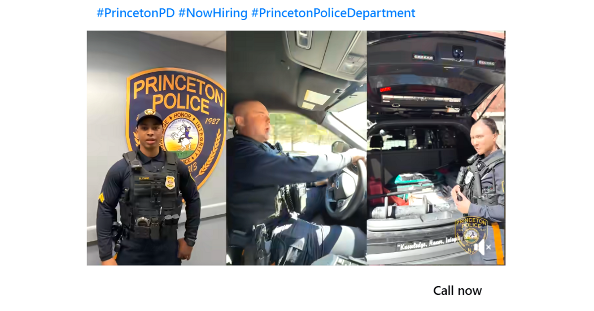 Need A Job With A Clear Path To Advancement Try The Princeton Police Need A Job With A Clear Path To Advancement Try The Princeton Police