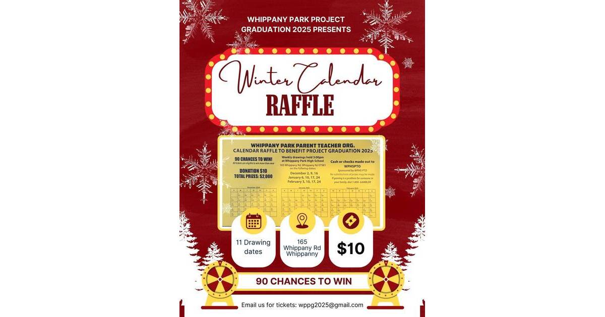 Whippany Park Project Graduation 2025 Presents Their Winter Calendar Raffle Fundraiser | Hanover ...