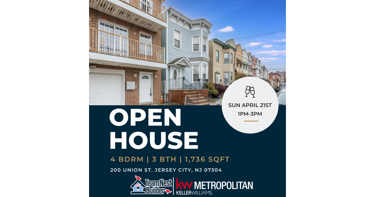 Open House! Sunday, April 21st from 1pm-3pm at 200 Union St. Jersey ...
