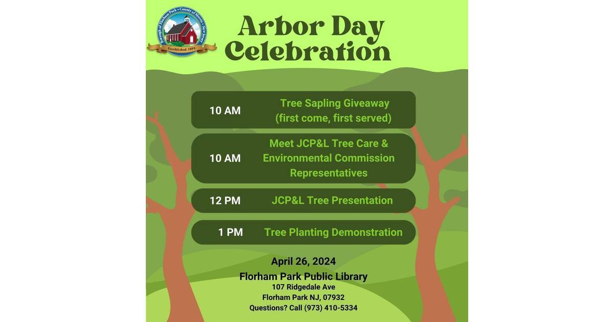 Arbor Day Celebration in Florham Park on April 26th | East Hanover/Florham Park, NJ News TAPinto