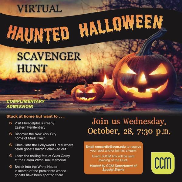 CCM Invites Public to Virtual Haunted House Halloween Scavenger Hunt ...