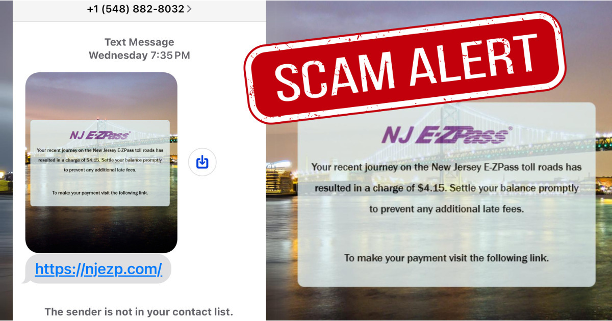 Be Aware: Fake Text Messages to EZPASS Users of Balance Due is a Smishing Scam | Phillipsburg ...