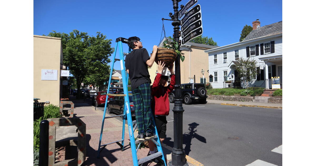 Doylestown Jumps into Spring with the Arrival of Hanging Flower Baskets ...