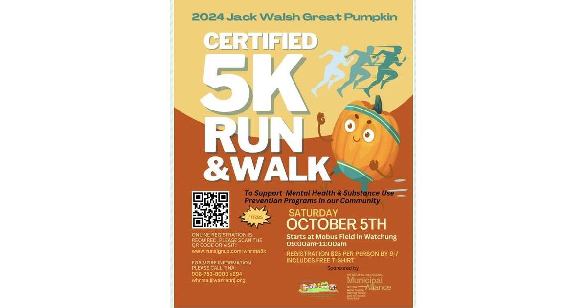 Great Pumpkin Race: Annual Watchung Hills Regional Municipal Alliance ...