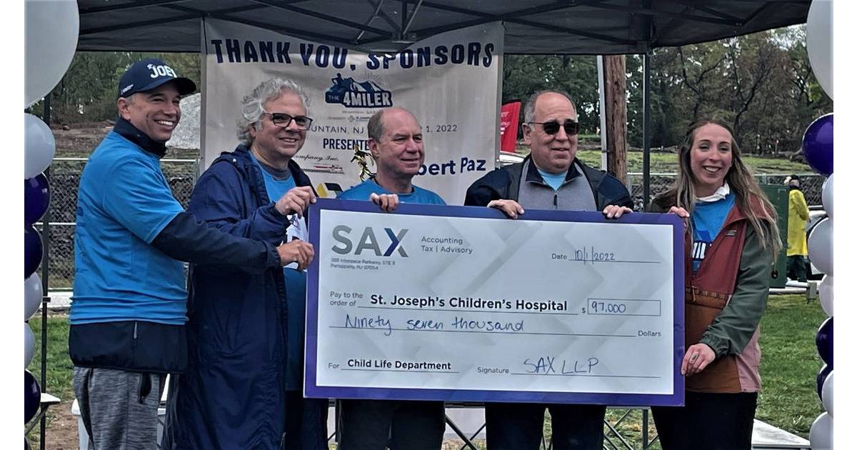 Sax LLP Annual 4 MILER Raises $97K for St. Joseph’s Children’s Hospital | Paterson, NJ News TAPinto