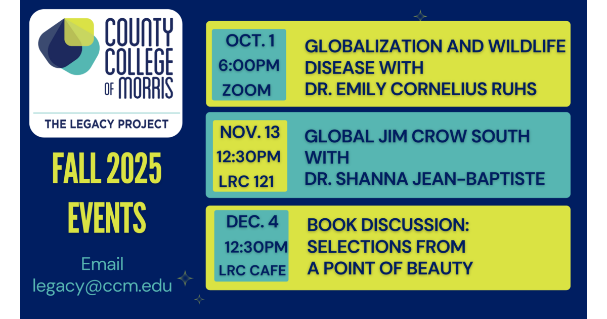The Legacy Project at County College of Morris Presents Engaging Global ...