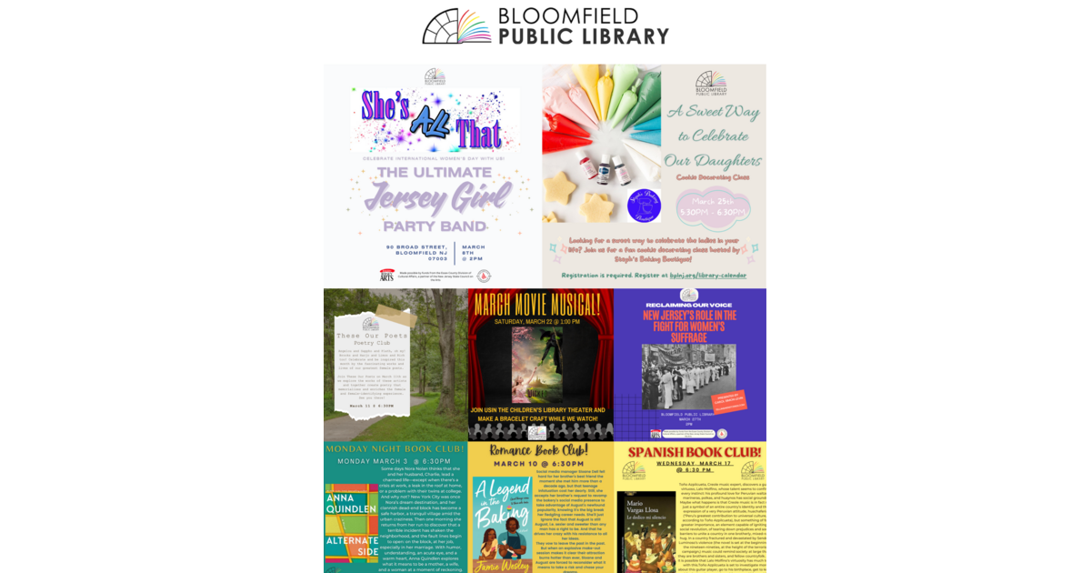 The Bloomfield Public Library Has Activities and Events for all this March | Bloomfield, NJ News ...
