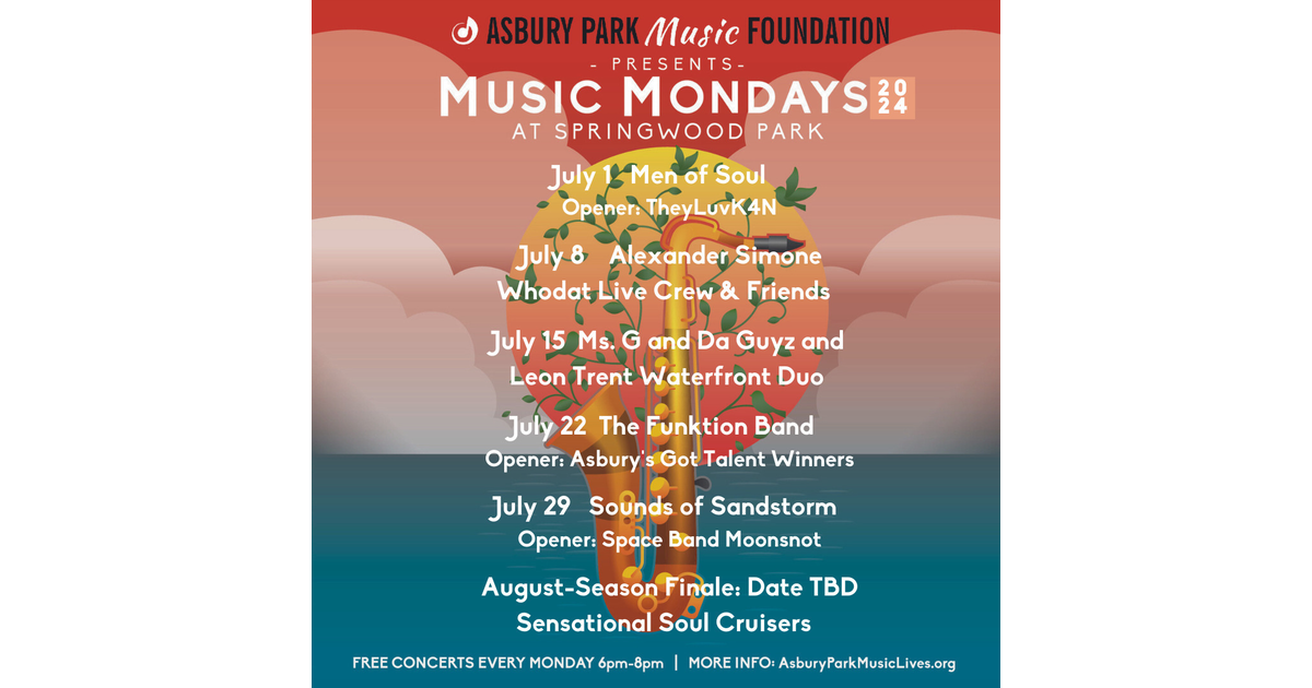 Celebrate the Summer with Music Mondays in Asbury Park | Asbury Park ...