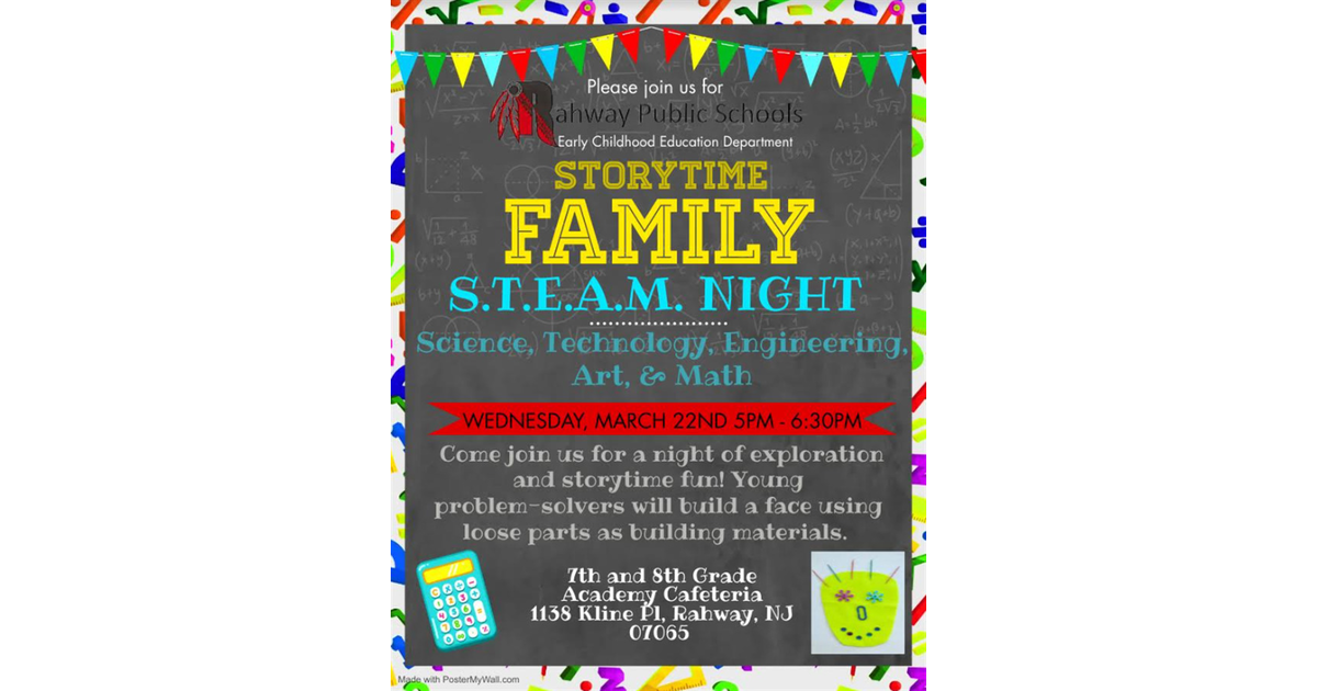 Rahway's Early Childhood Program Presents Storytime Family STEAM Night ...