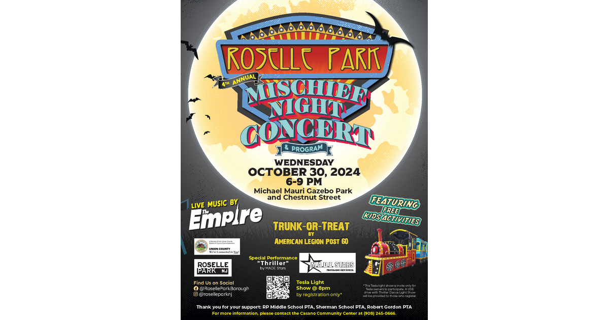 Leave the Toilet Paper at Home - Roselle Park Brings Back Mischief Night Program | Roselle Park ...