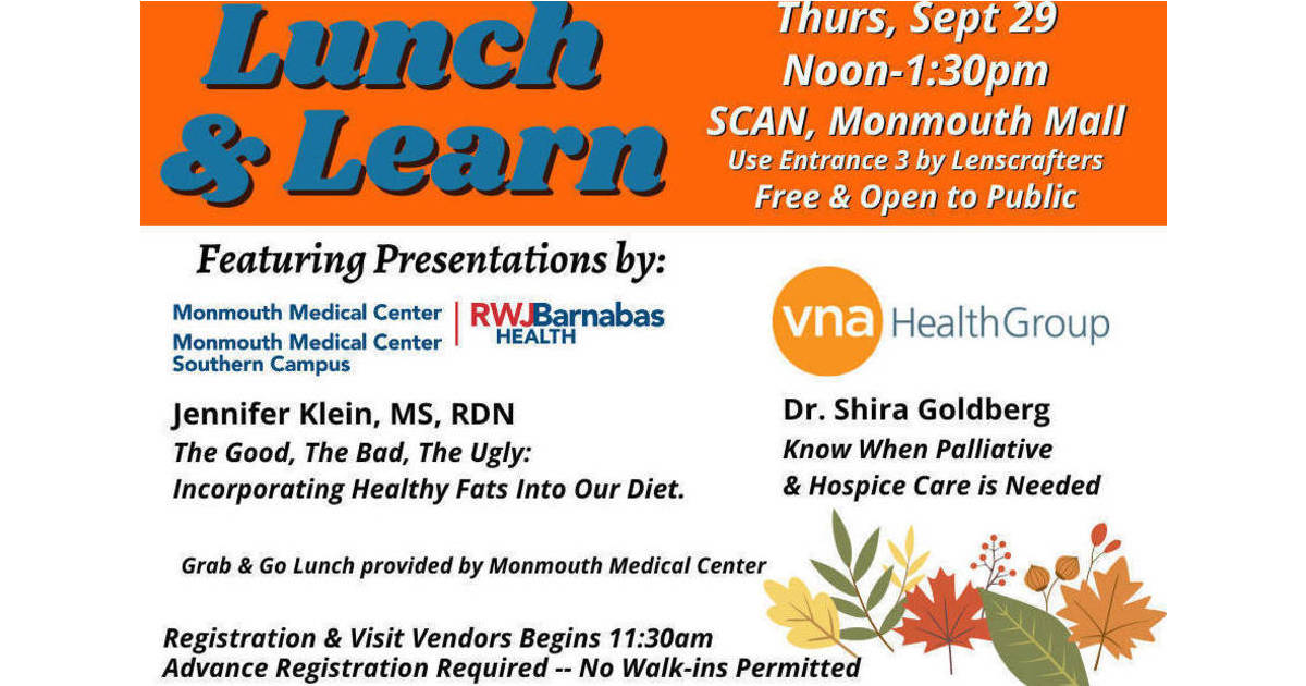Free Lunch and Learn events with SCAN: Monmouth and Ocean Counties' Premier Organization ...