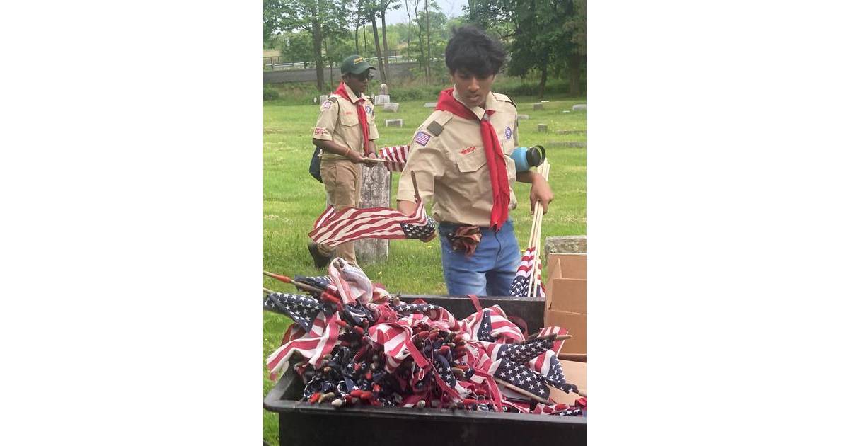 Discarding American Flag