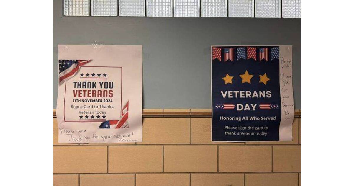 McManus Middle School Honors Veterans with Heartfelt Cards on Veterans ...