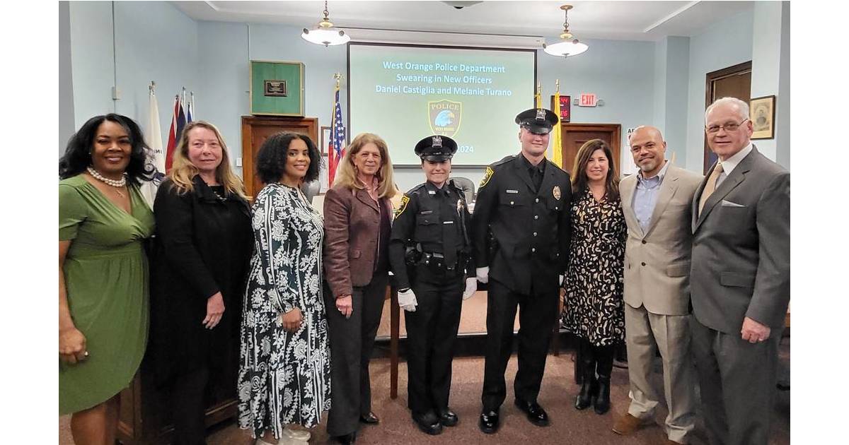 Mayor Swears In 2 West Orange Police Department Officers At Township