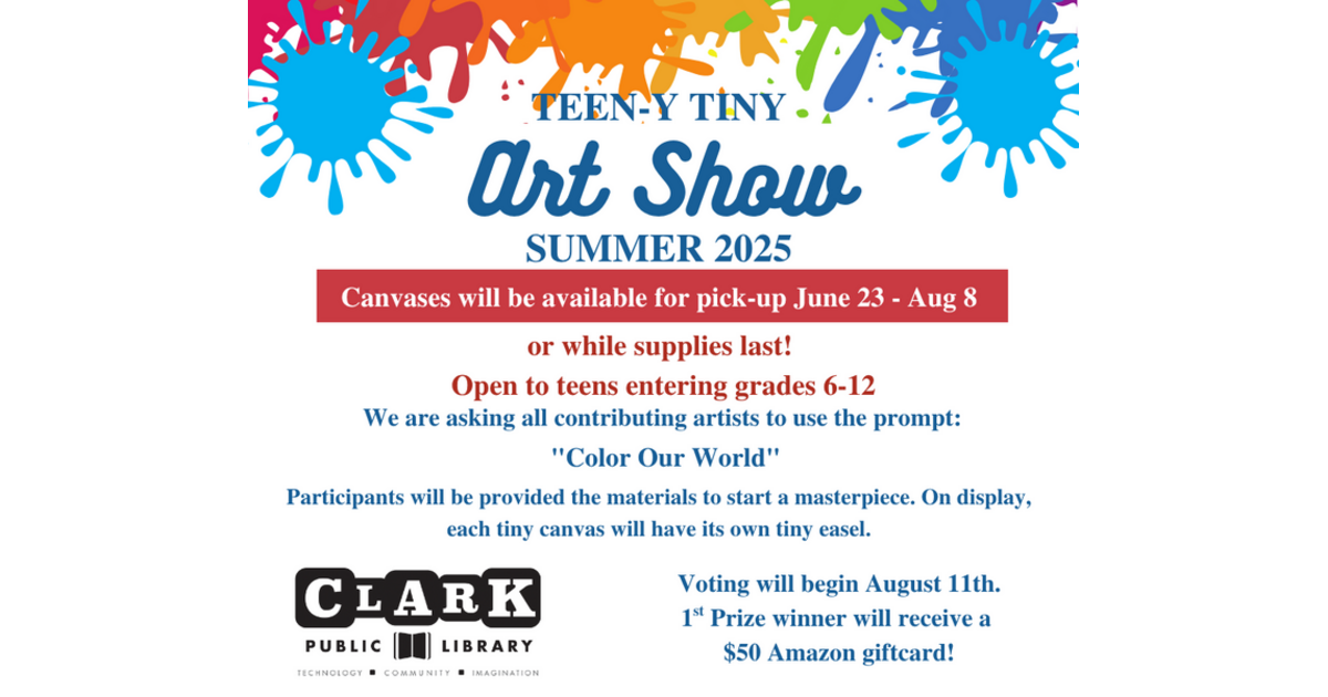 It's a Teen-Y Tiny Art Show at Clark Public Library This Summer ...