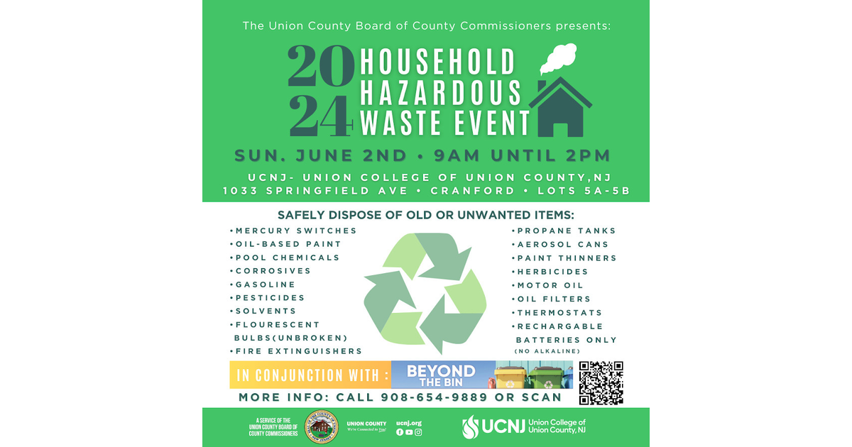 Union County to Hold Next Free Household Hazardous Waste Disposal Event ...