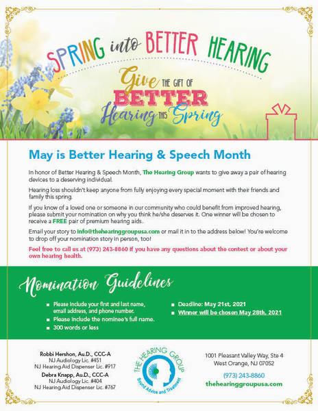 To Celebrate May is Better Speech and Hearing Month The Hearing Group ...