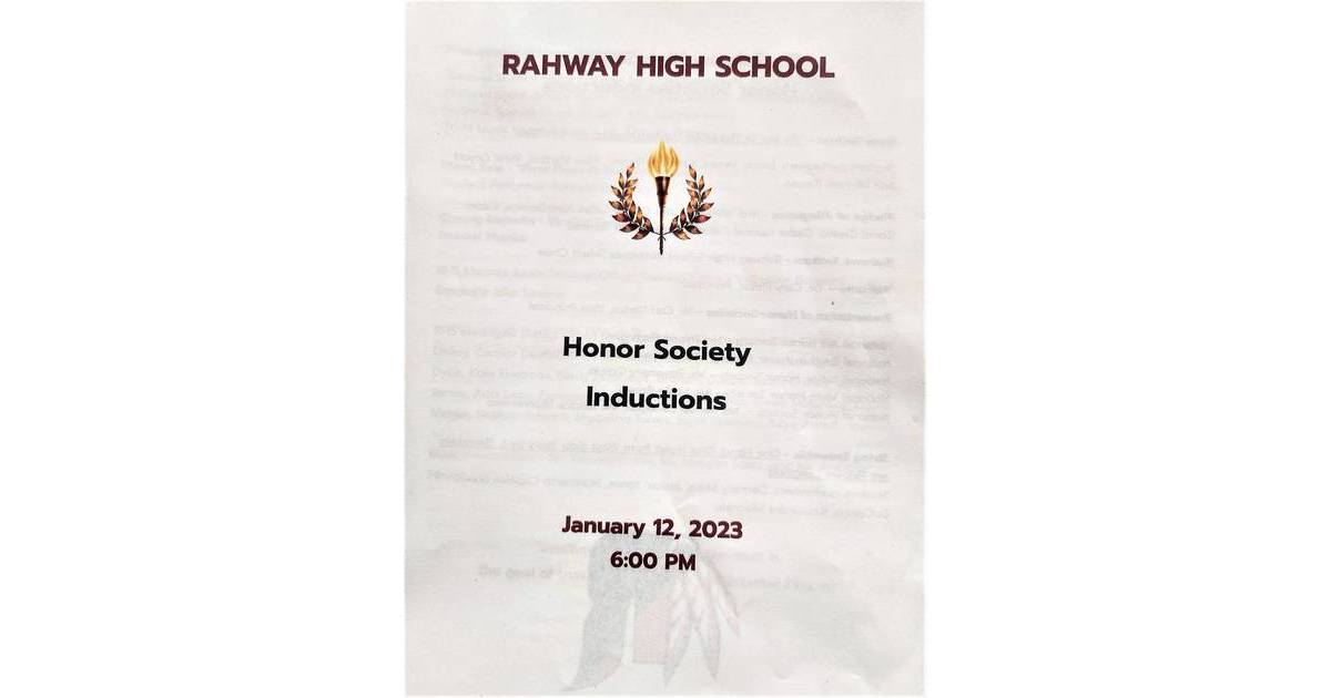 Honor Society Induction at Rahway High School Tonight | Rahway, NJ News ...