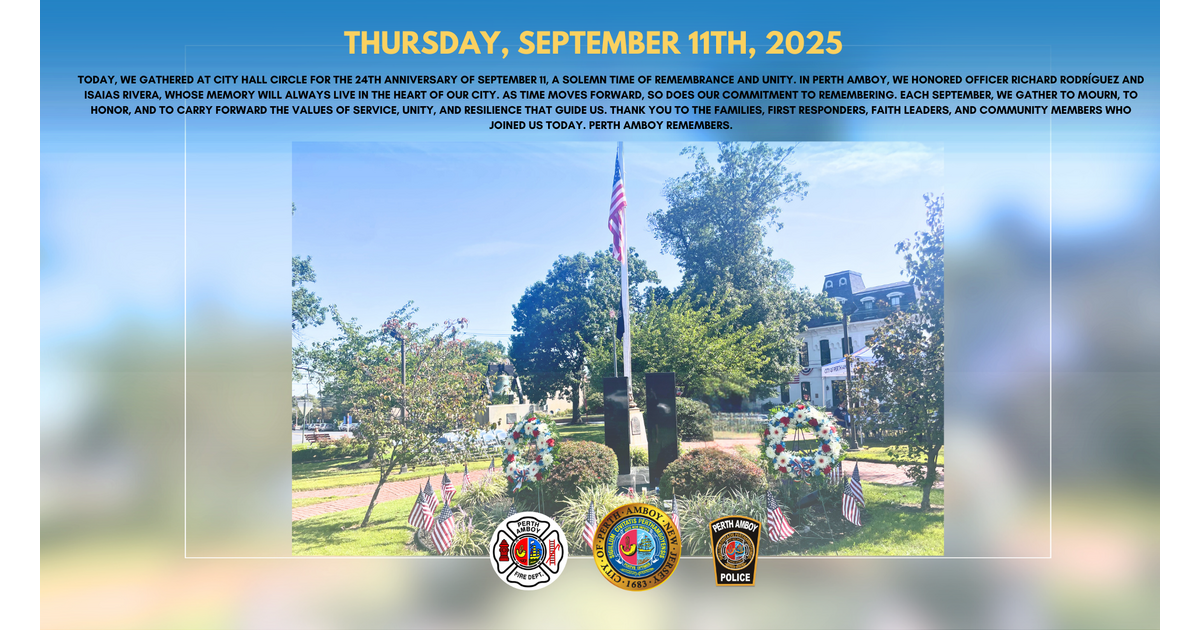 Perth Amboy Holds 24th Annual Sept. 11 Memorial Ceremony | Raritan Bay ...