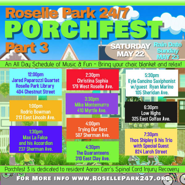 Roselle Park 24/7 Porchfest Part 3 this Saturday | Roselle, NJ News TAPinto