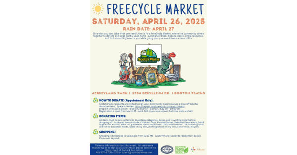Scotch Plains Freecycle Event Postponed Until Sunday, Apr. 27 | Scotch ...