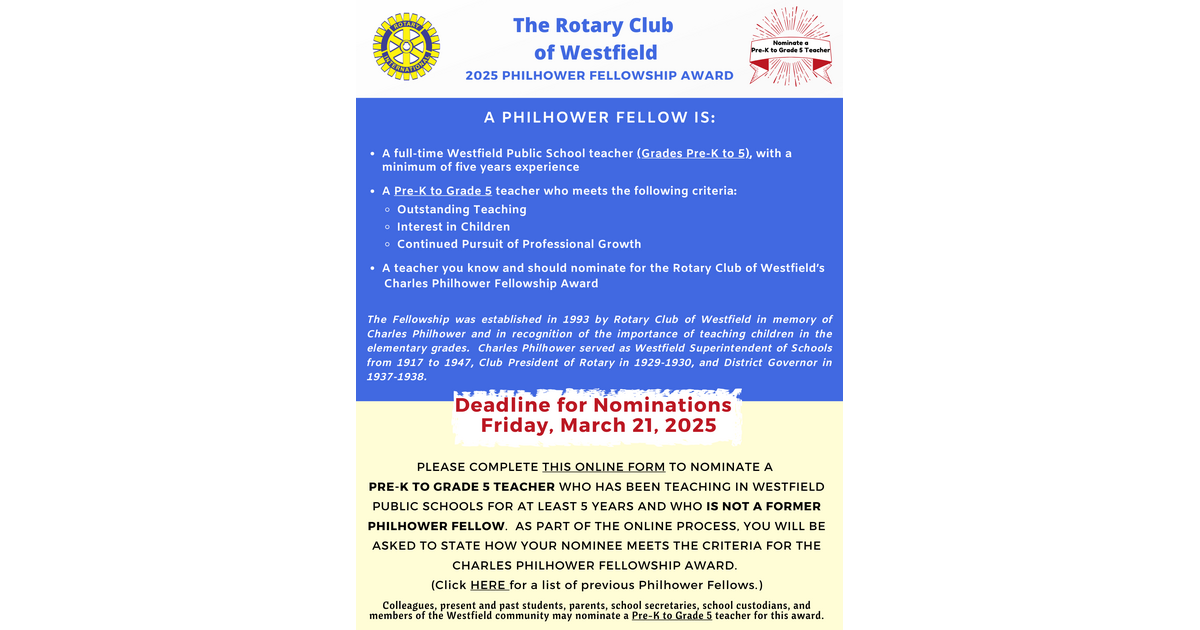 Nominations Welcomed for 2025 Philhower and Steengrafe Awards ...