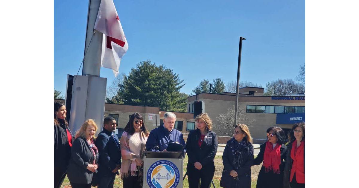 Bergen New Bridge Medical Center Raises Red Cross Flag | Paramus, NJ ...