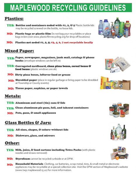 Updated Recycling Guidelines for Maplewood Include Acceptance of #5 ...