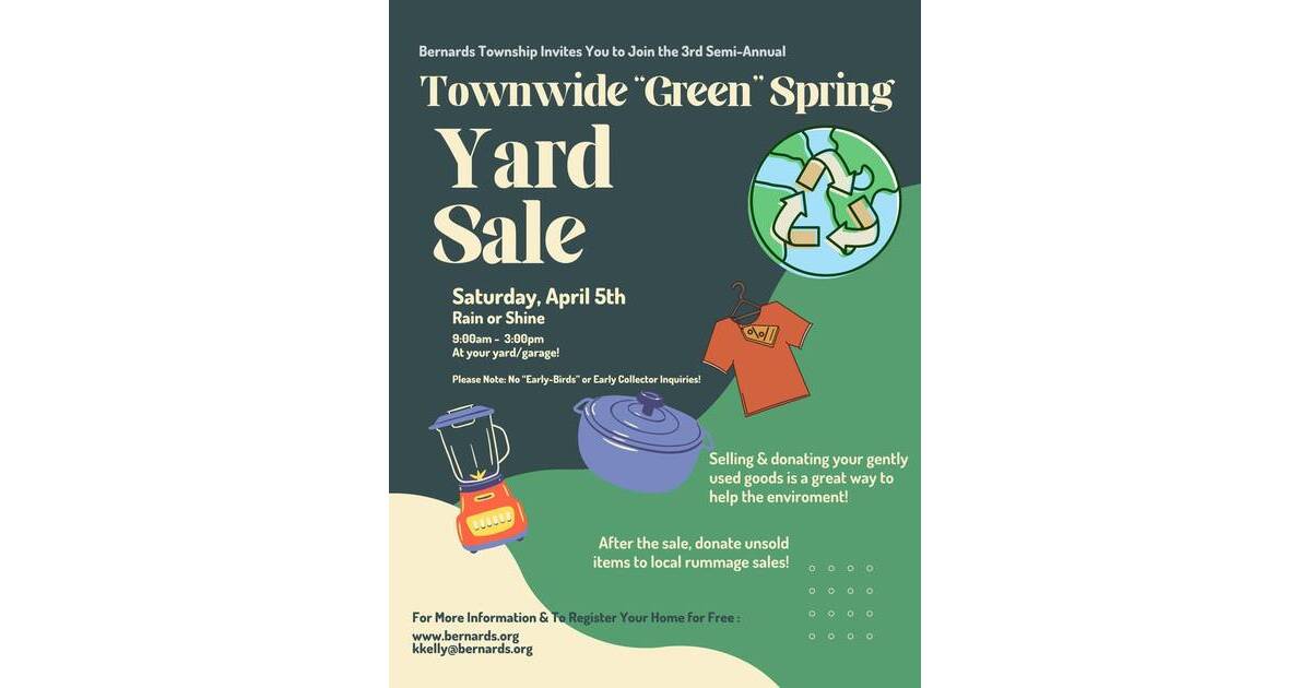 Bernards Township Yard Sale Scheduled for April 5 | Basking Ridge, NJ ...
