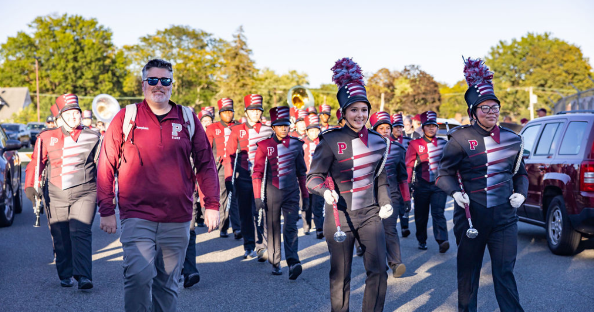 March to Maloney Stadium: Phillipsburg's Stateliner Band Kicks Off Home ...
