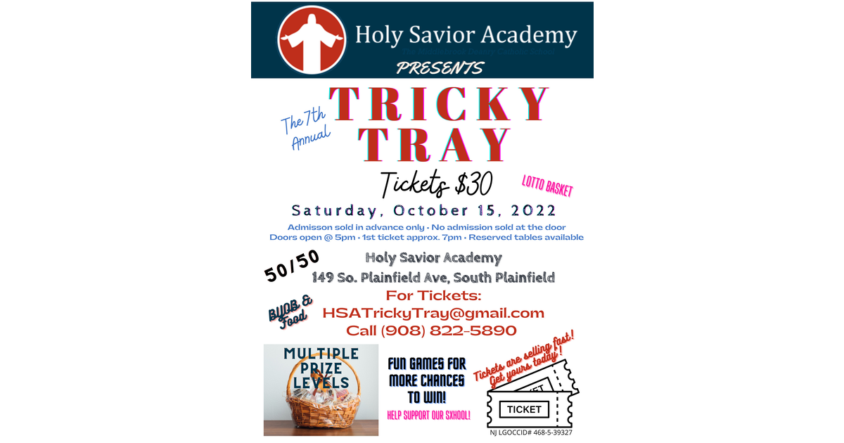 7th Annual Tricky Tray at Holy Savior Academy | South Plainfield, NJ ...