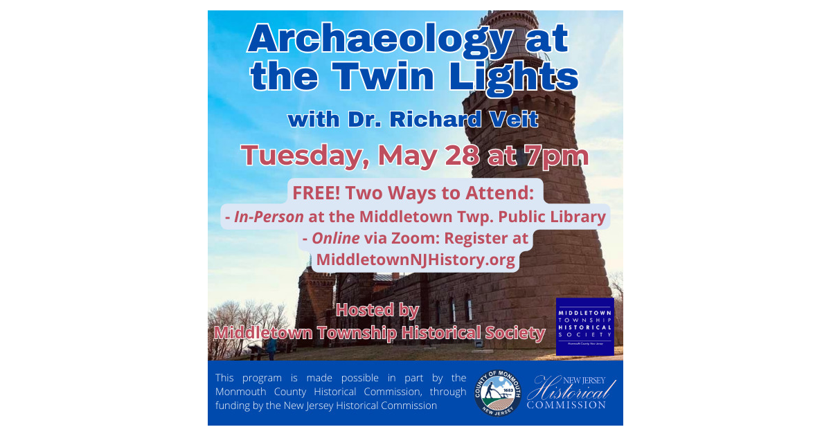 Join the Middletown Township Historical Society, May 28: Dr. Richard ...