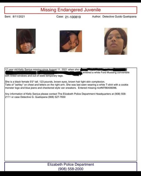 Elizabeth Police Department Seeks Public Assistance in Locating Missing ...