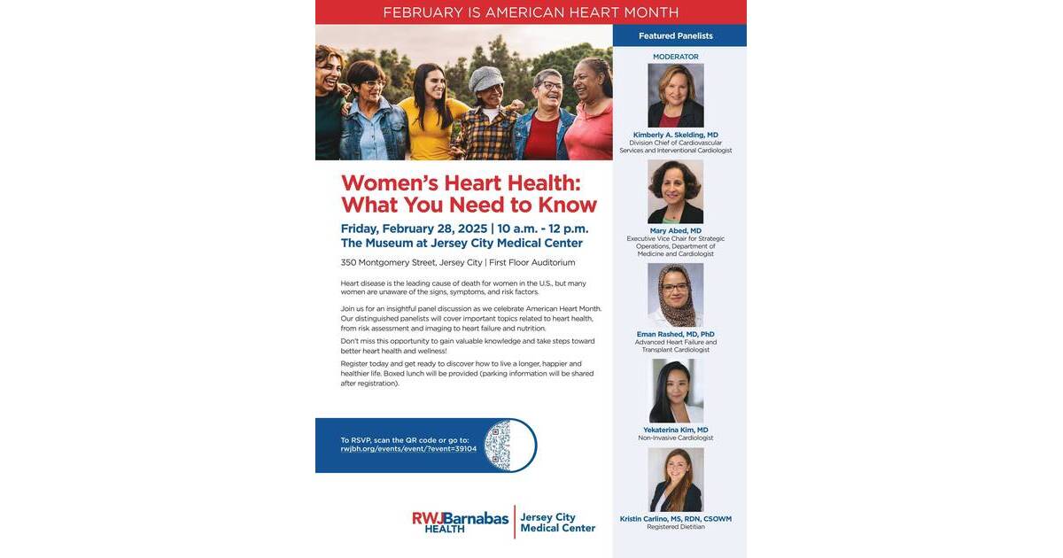 Jersey City Medical Center Hosts Women's Heart Health Event: "What You ...