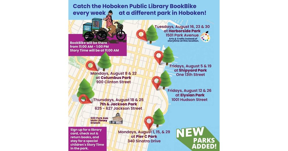 Where to Find the Hoboken Library BookBike in August | Hoboken, NJ News ...