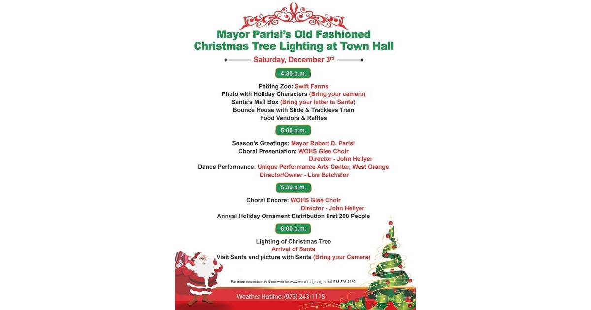 Mayor Parisi's Old Fashioned Christmas Tree Lighting is Saturday, Dec ...