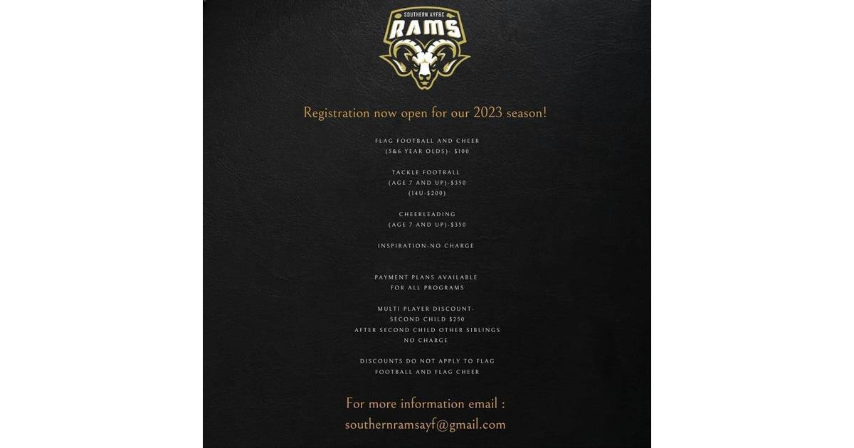 Southern Youth Football and Cheer are Still Looking for Additional ...