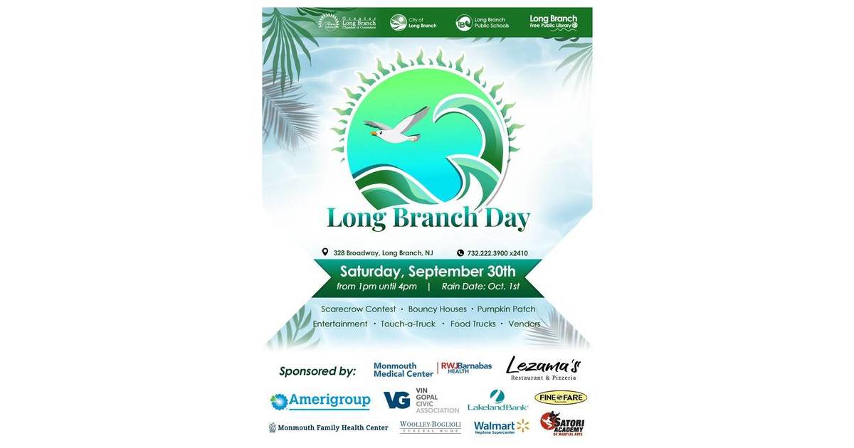 Mark Your Calendars: Long Branch Day September 30th | Long Branch, NJ ...