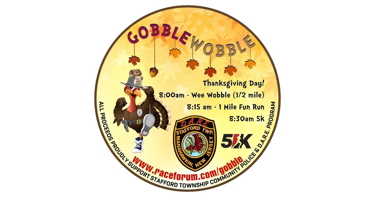 Stafford Police Hosting 11th Annual Thanksgiving Day Gobble Wobble Race ...