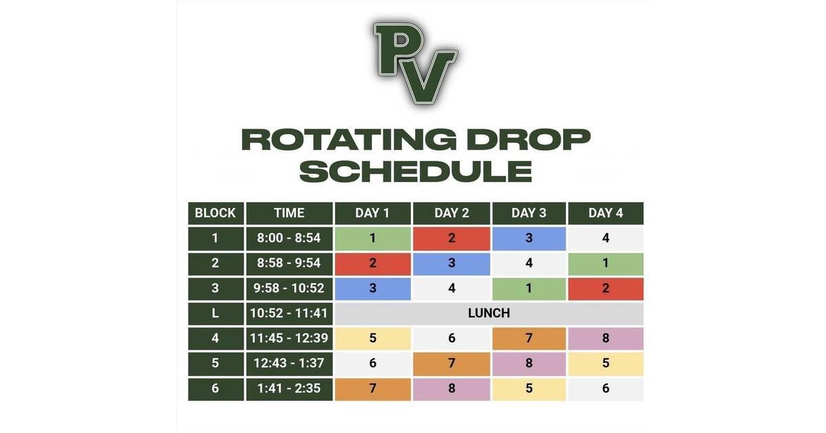 PVHS Embraces New Rotating Drop Schedule and Flex Learning Period for ...
