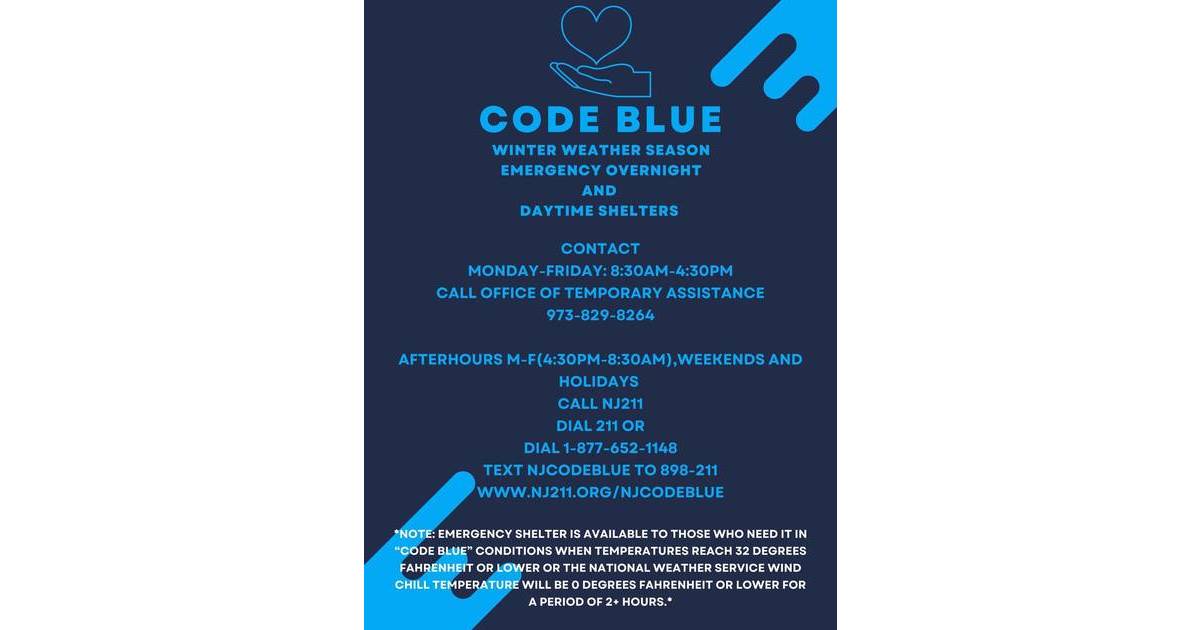 Parsippany Police Advise Public of What is Available During a Code Blue ...