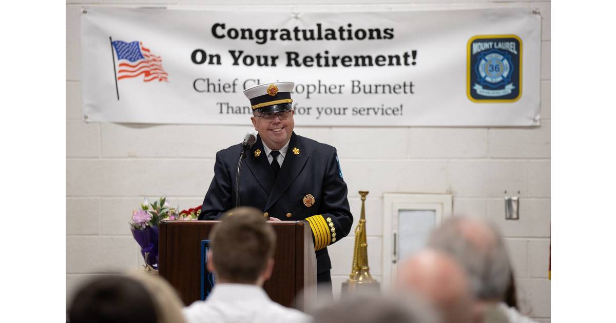 Mt. Laurel Fire Chief Christopher Burnett Retires After 30-Year Career | Mount Laurel, NJ News ...