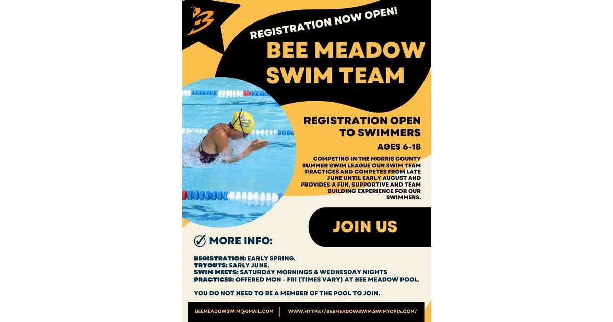 Registration Now Open for the Bee Meadow Swim Team | Hanover Township ...