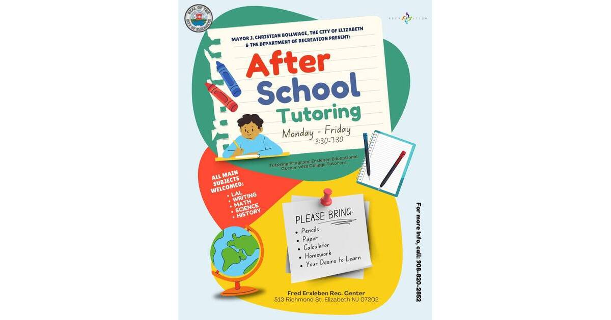 After School Tutoring Is Available For Elizabeth Students | Elizabeth ...