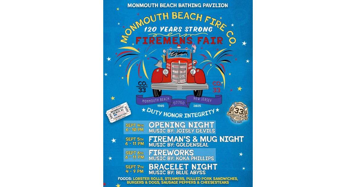 Fireworks, Food & Fun: Monmouth Beach Fireman’s Fair Returns Sept. 4–7 ...