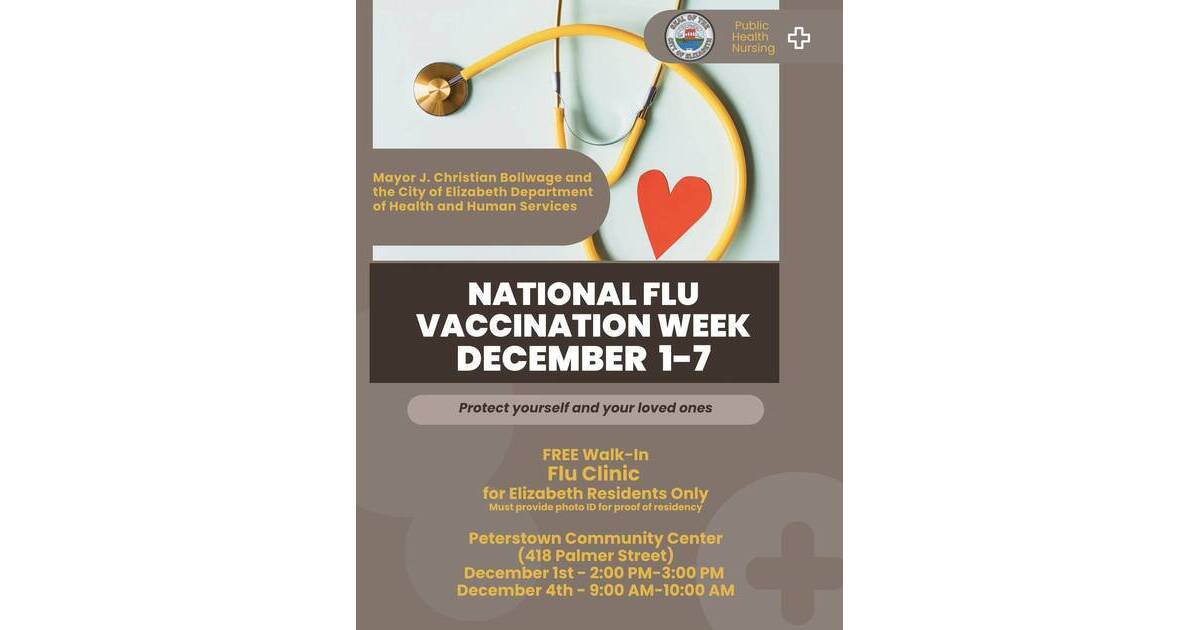 City of Elizabeth to Offer Free Flu Shots On December 1 and 4 ...