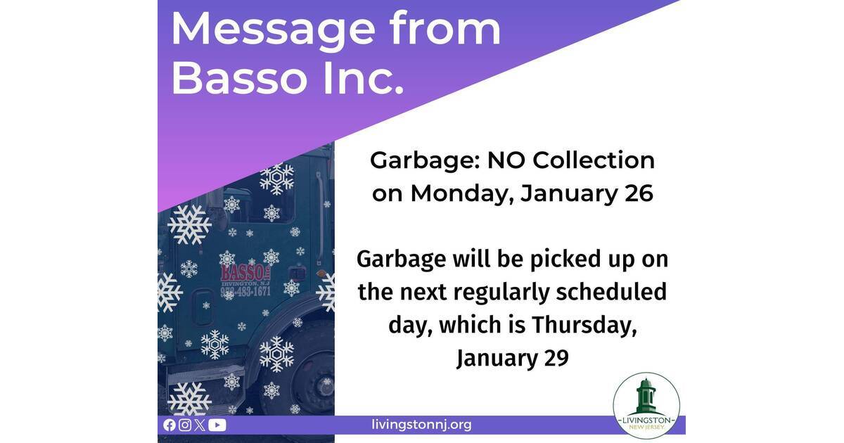 Livingston Winter Storm Update: Schools Closed, Garbage/Recycling ...