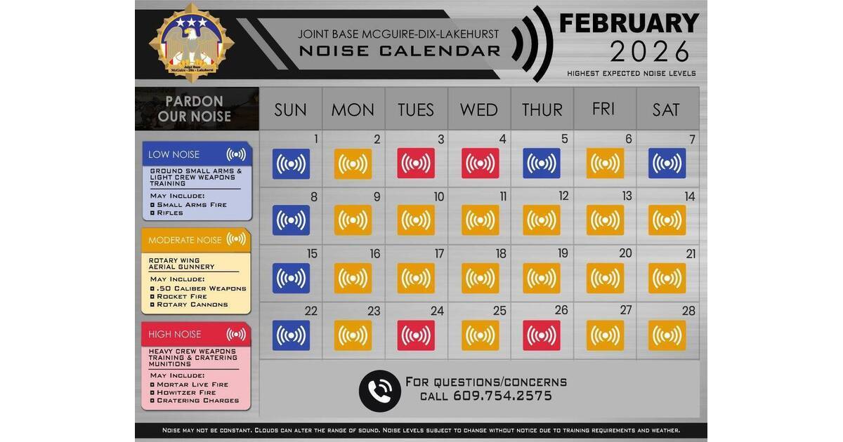 Pardon Our Noise: Joint Base McGuire-Dix-Lakehurst Releases February ...