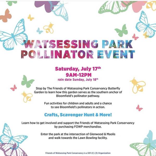 Watsessing Park Pollinator Event Scheduled | Bloomfield, NJ News TAPinto