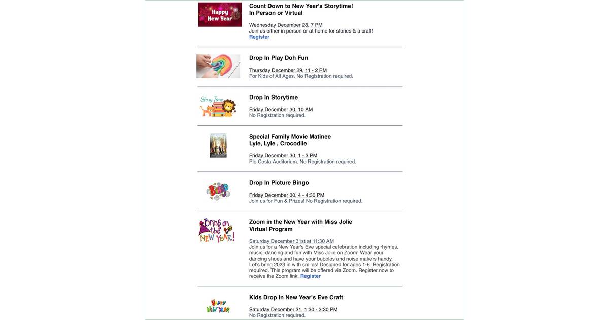 Holiday Happenings this Week at the Montville Twp Library | Montville ...